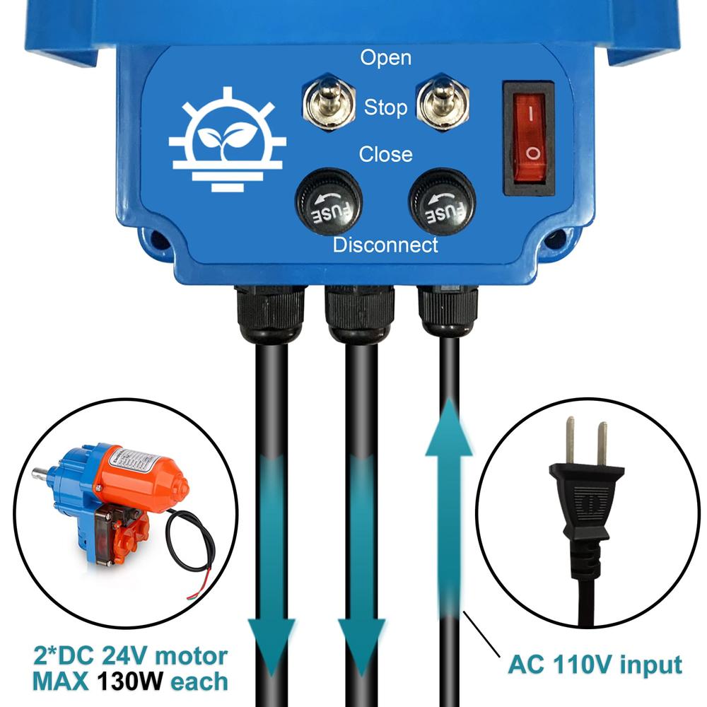 UYGALAXY Greenhouse Roll Up Motor Basic Controller for Venting with ...